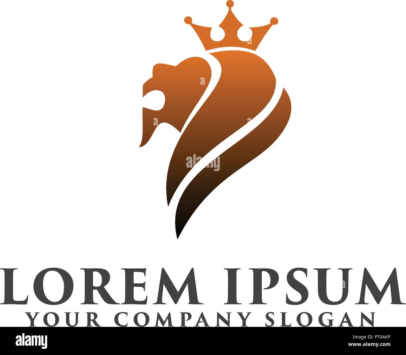 Lion king concept strong Stock Vector Images - Alamy