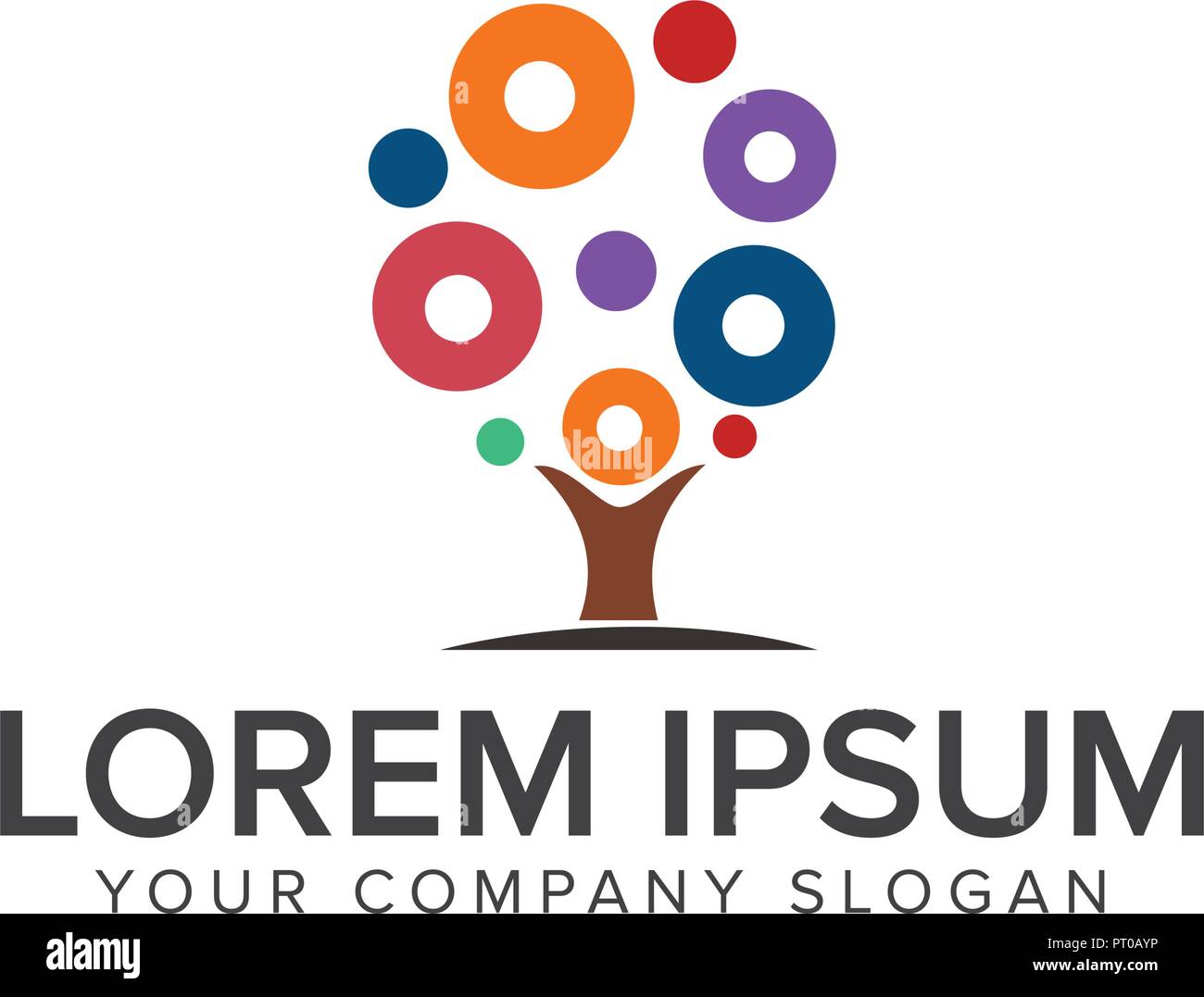 Tree circle Logos. art and Design, Entertainment logo design concept ...