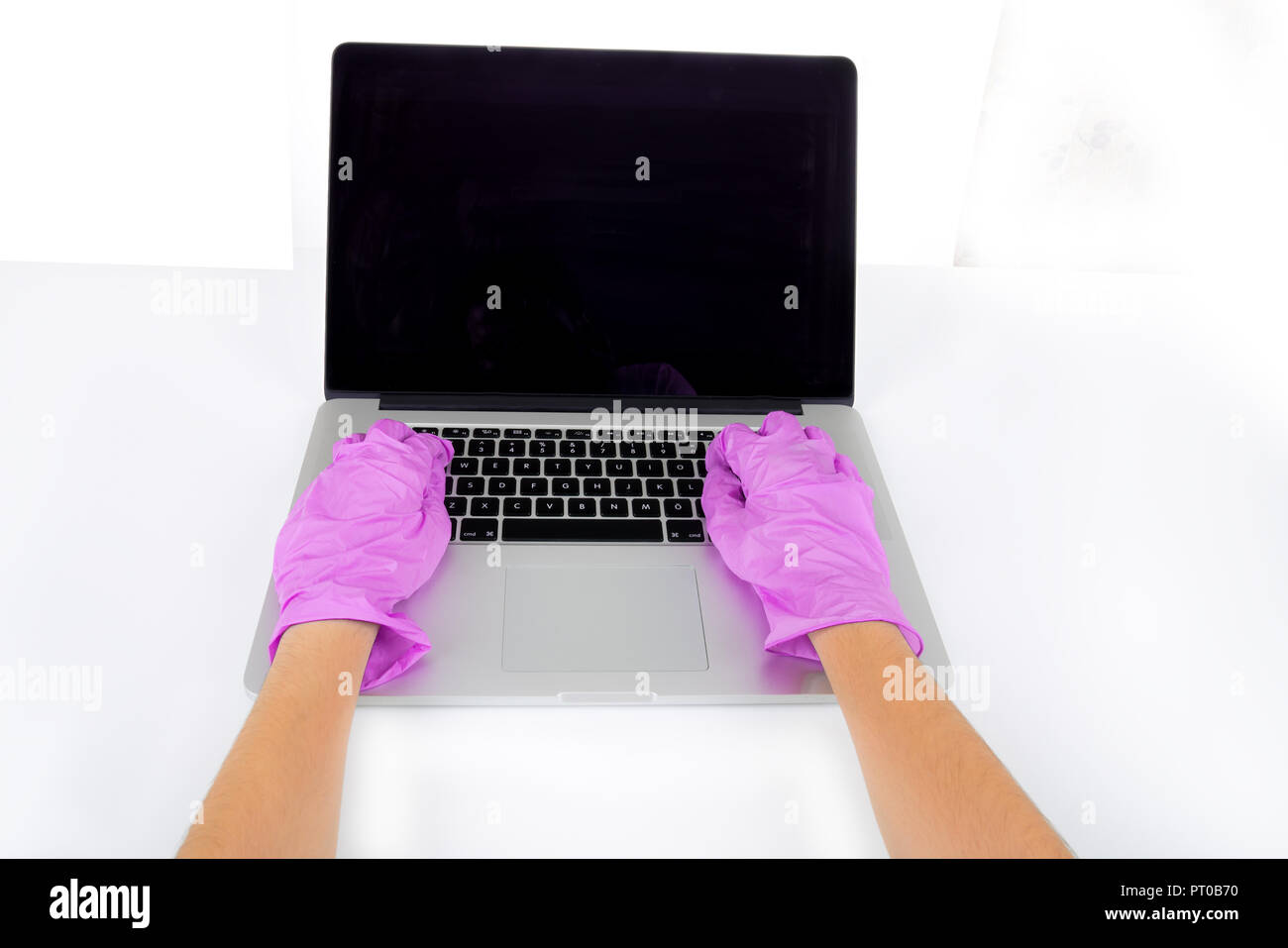 Scientist doing research on computer Stock Photo - Alamy