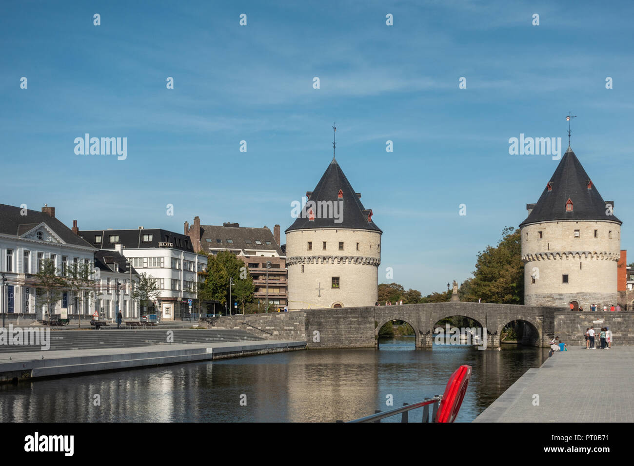 Kortrijk, Flanders, Belgium - September 17, 2018: Iconic pale brick ...