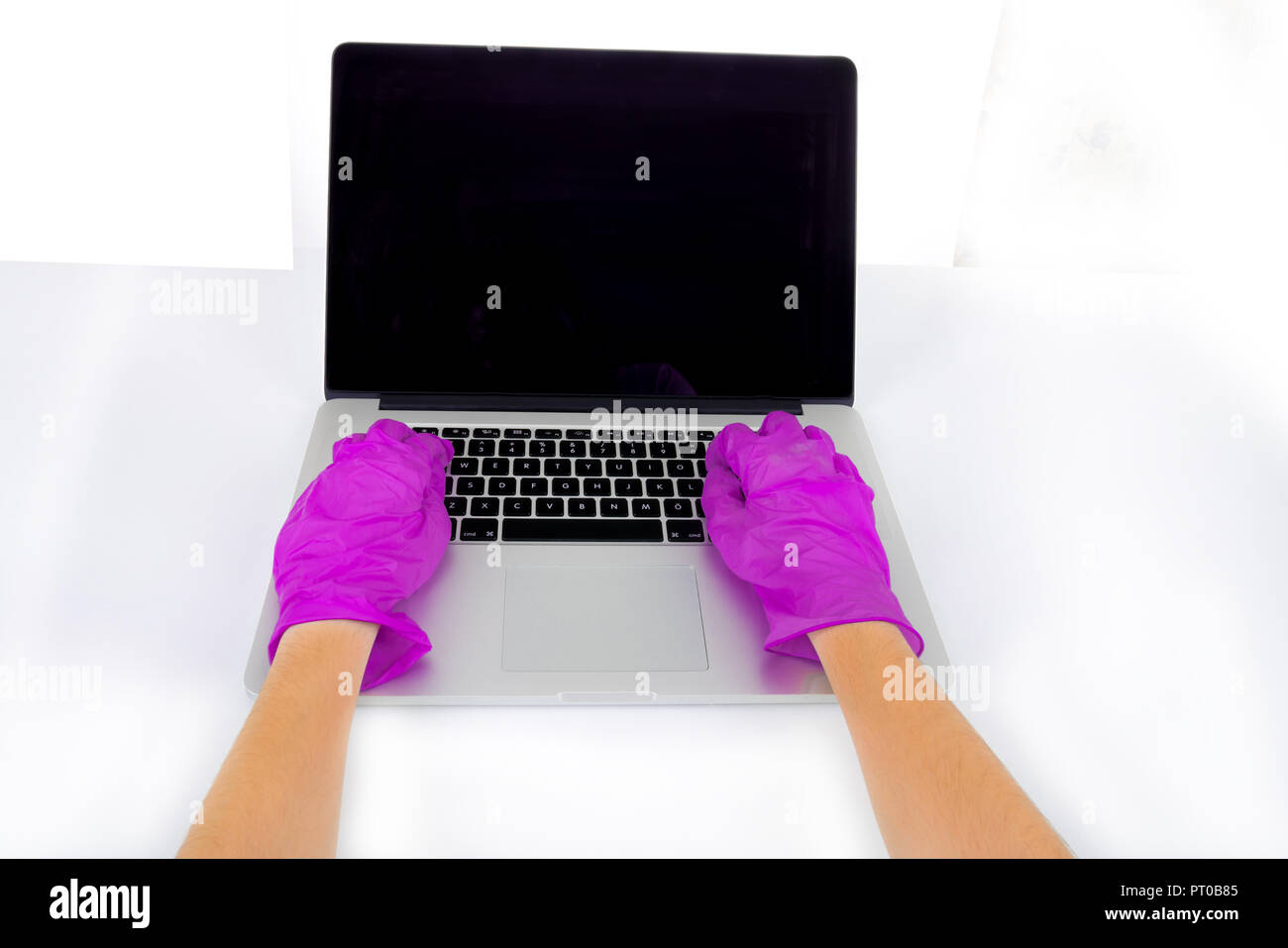 Scientist doing research on computer Stock Photo - Alamy