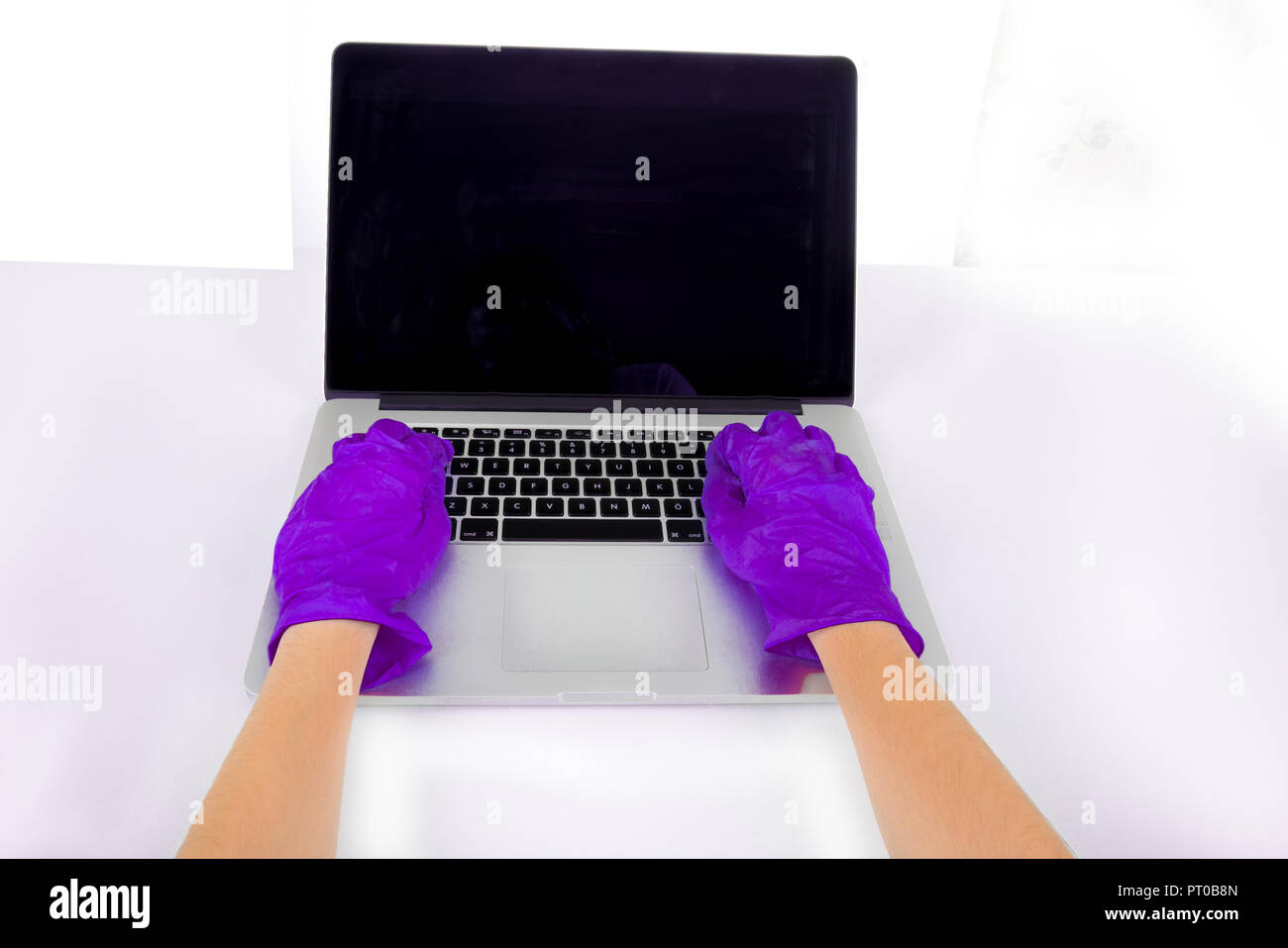 Scientist doing research on computer Stock Photo - Alamy