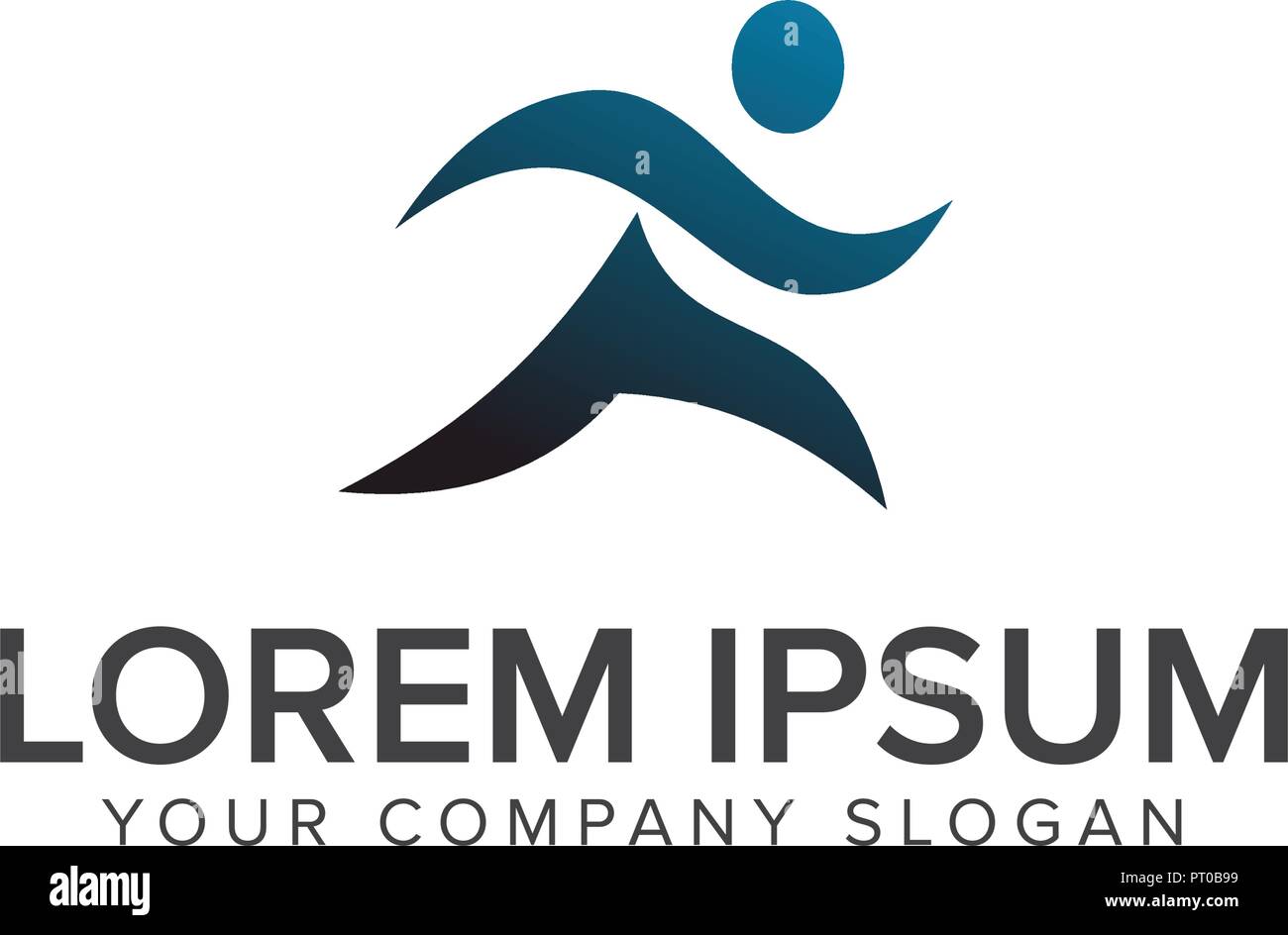 running people people logo design concept template Stock Vector Image ...