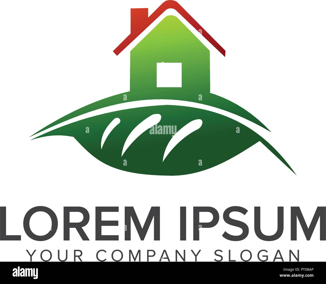 green real estate logo design concept template Stock Vector Image & Art ...