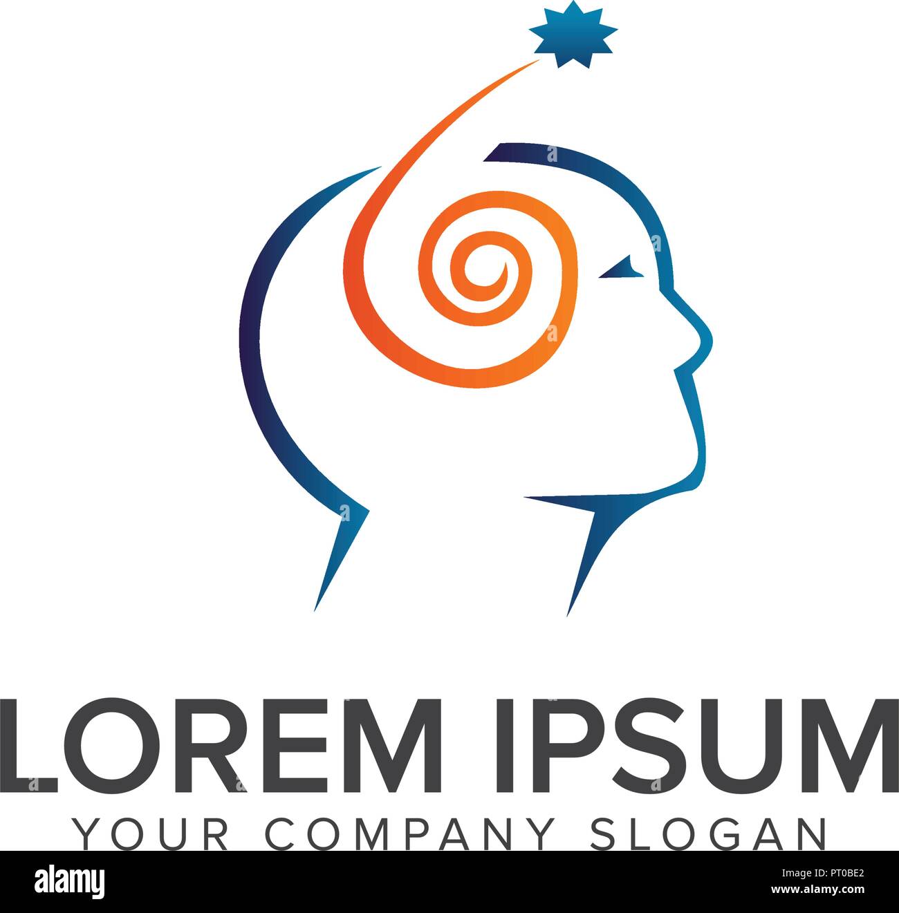 Think people logo head people design concept template Stock Vector ...