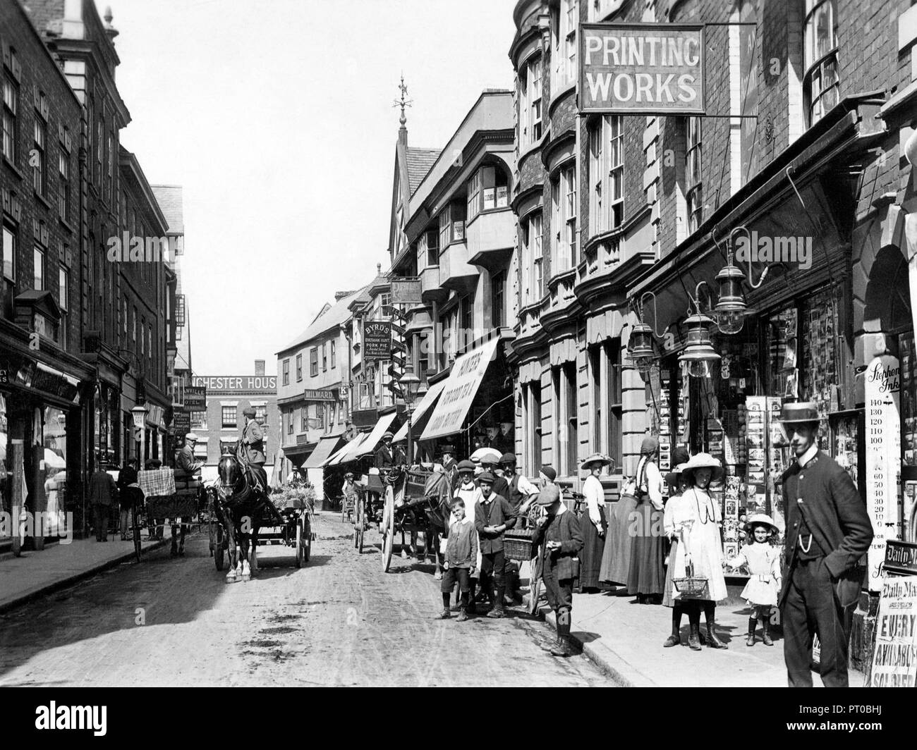 Bridge Street, Evesham early 1900s Stock Photo - Alamy