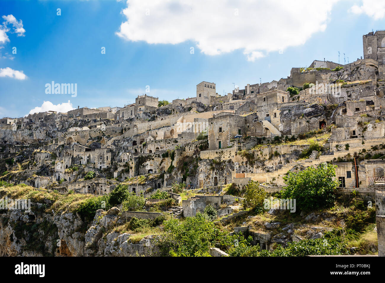Sassi di Matera: houses carved into the rock Stock Photo - Alamy