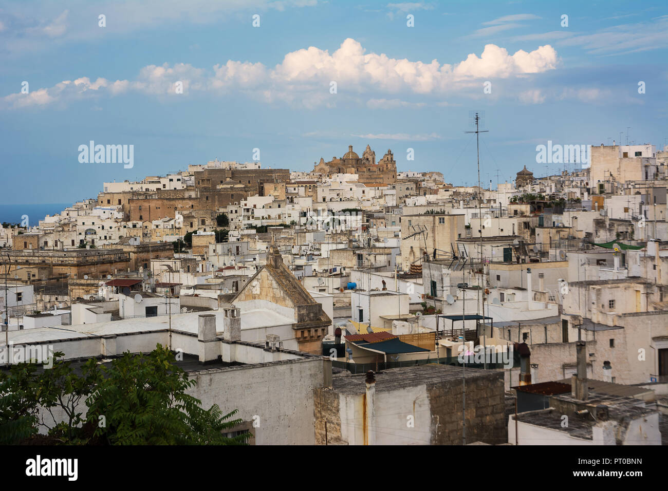 Skyline of Ostuni, the white city of Puglia Stock Photo - Alamy