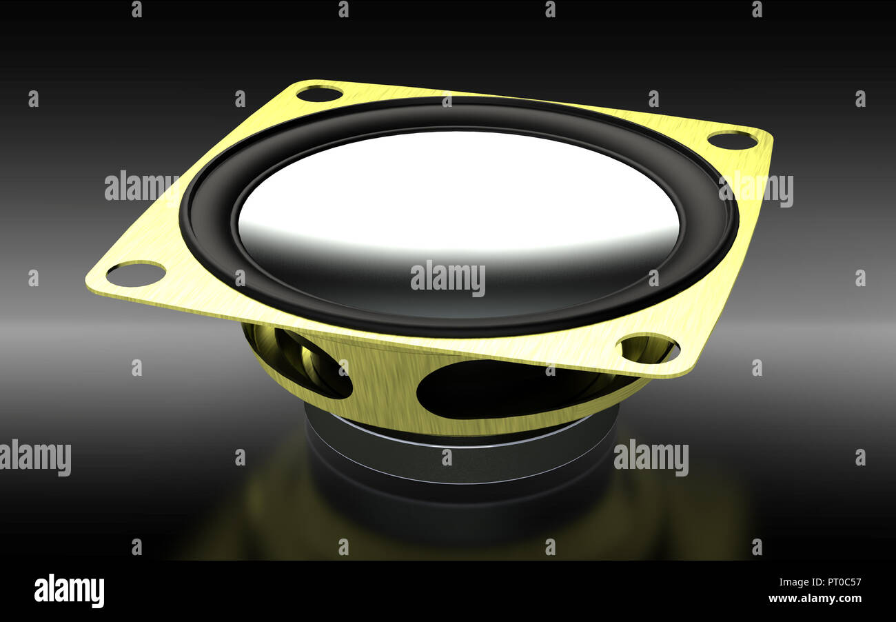 Multimedia speaker system. 3d render Stock Photo - Alamy