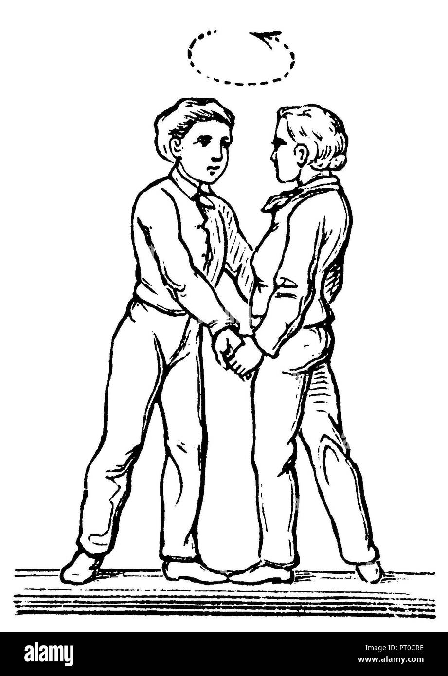 Gymnastics, exercises: passing by, hand in hand, 1890 Stock Photo - Alamy