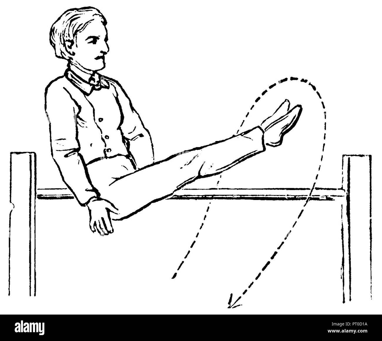 Gymnastics, stretching jump: turn right, 1890 Stock Photo - Alamy