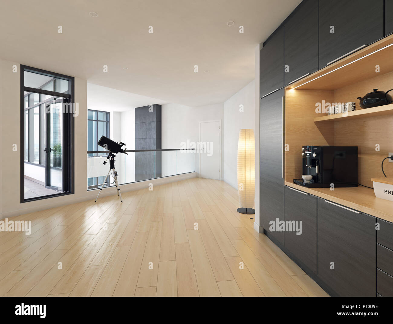 modern house hall interior. 3d design rendering Stock Photo - Alamy
