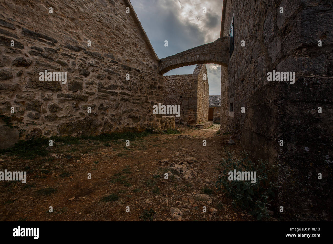 Humac is an uninhabited hamlet on the island of Hvar, Croatia Stock ...