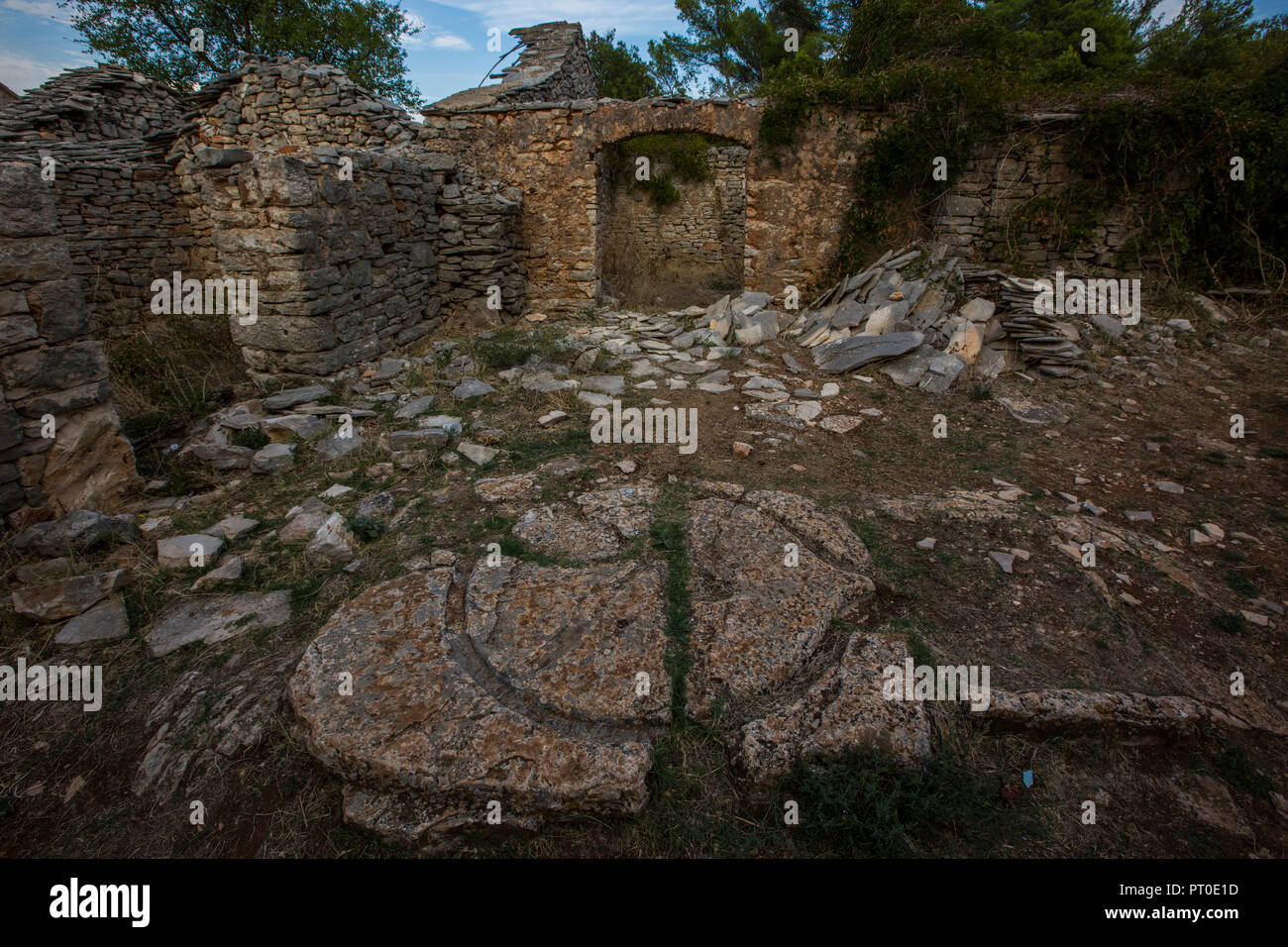 Humac is an uninhabited hamlet on the island of Hvar, Croatia Stock ...