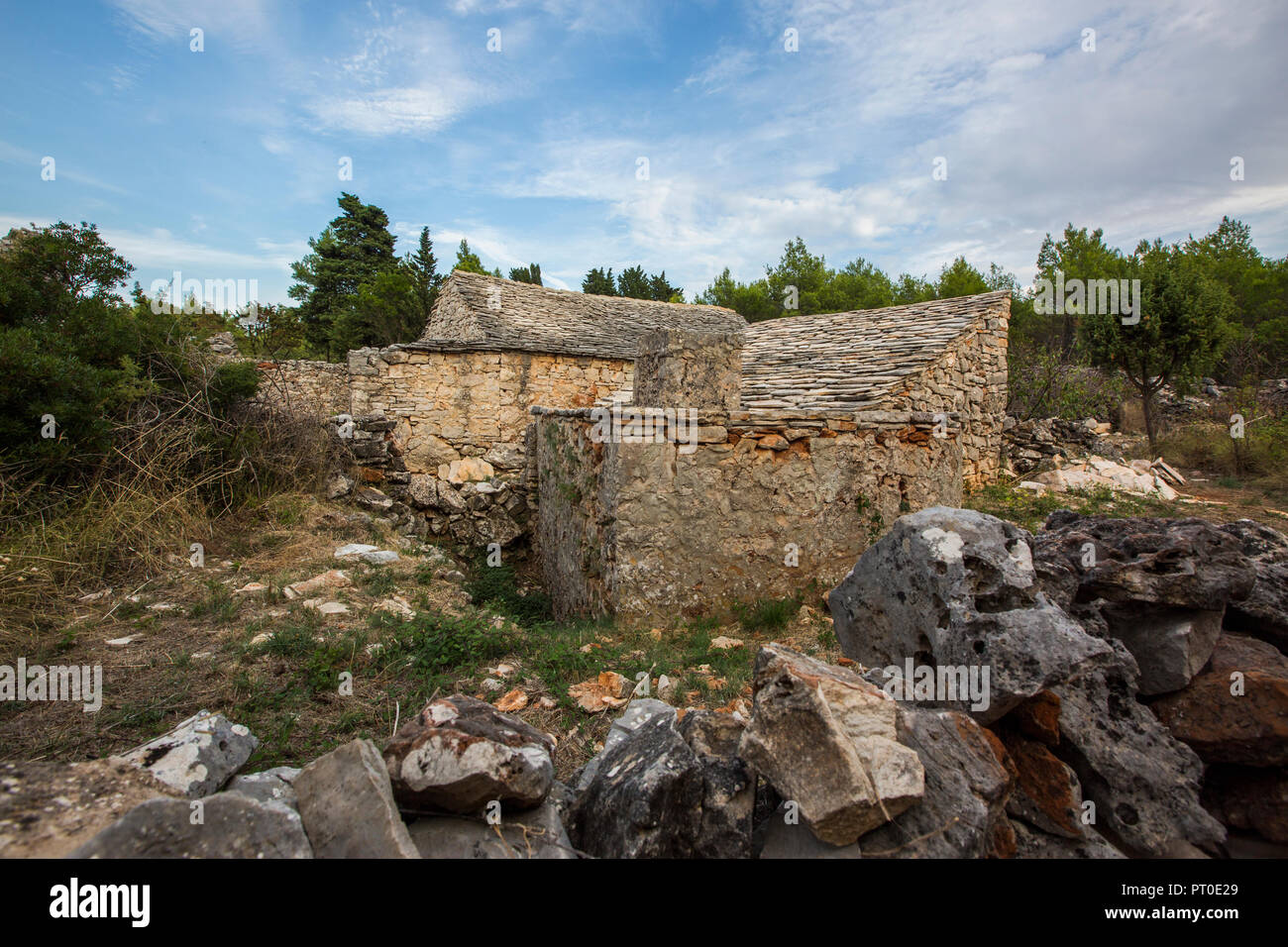 Humac is an uninhabited hamlet on the island of Hvar, Croatia Stock ...