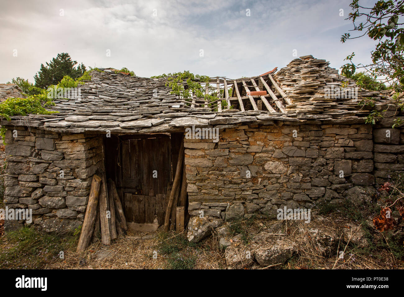 Humac is an uninhabited hamlet on the island of Hvar, Croatia Stock ...
