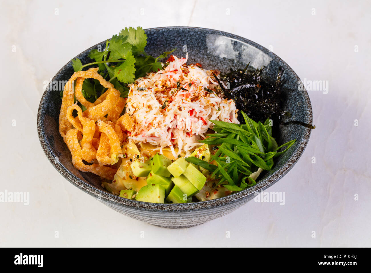 Poke with crab meat Stock Photo - Alamy
