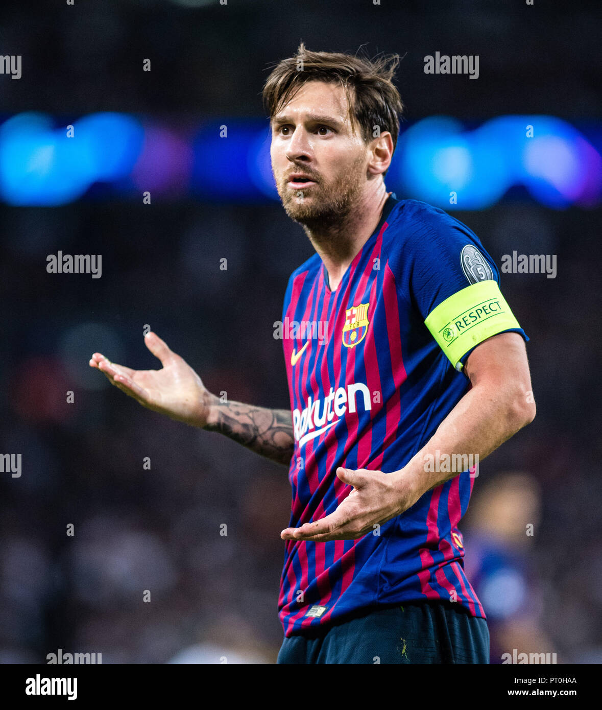 FC Barcelona with Lionel Messi at Wembley stadium during the match vs ...