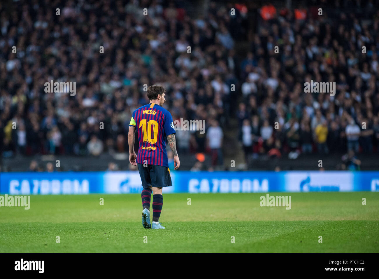 FC Barcelona with Lionel Messi at Wembley stadium during the match vs ...