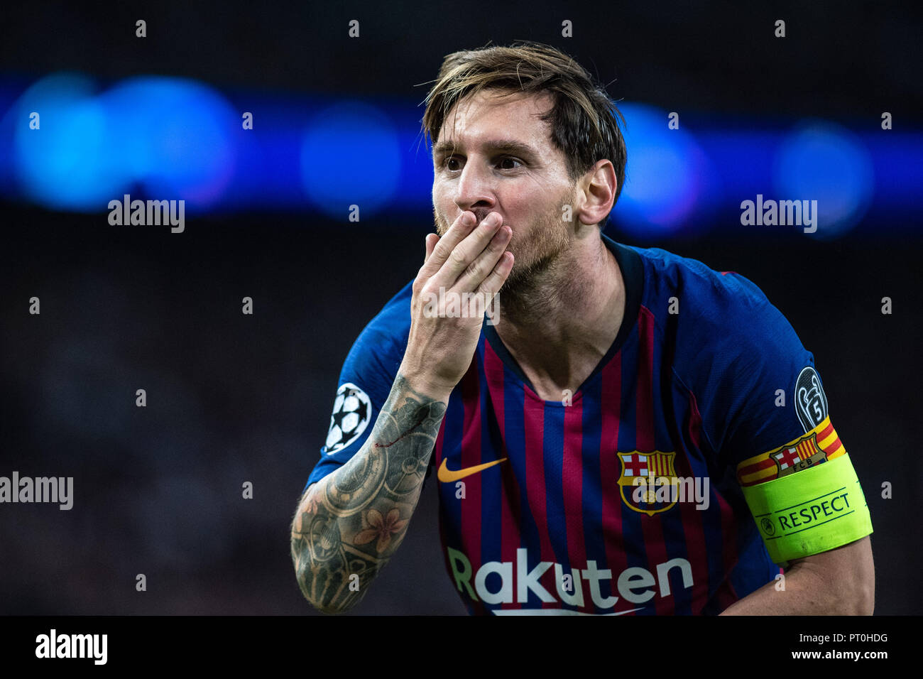 FC Barcelona with Lionel Messi at Wembley stadium during the match vs ...