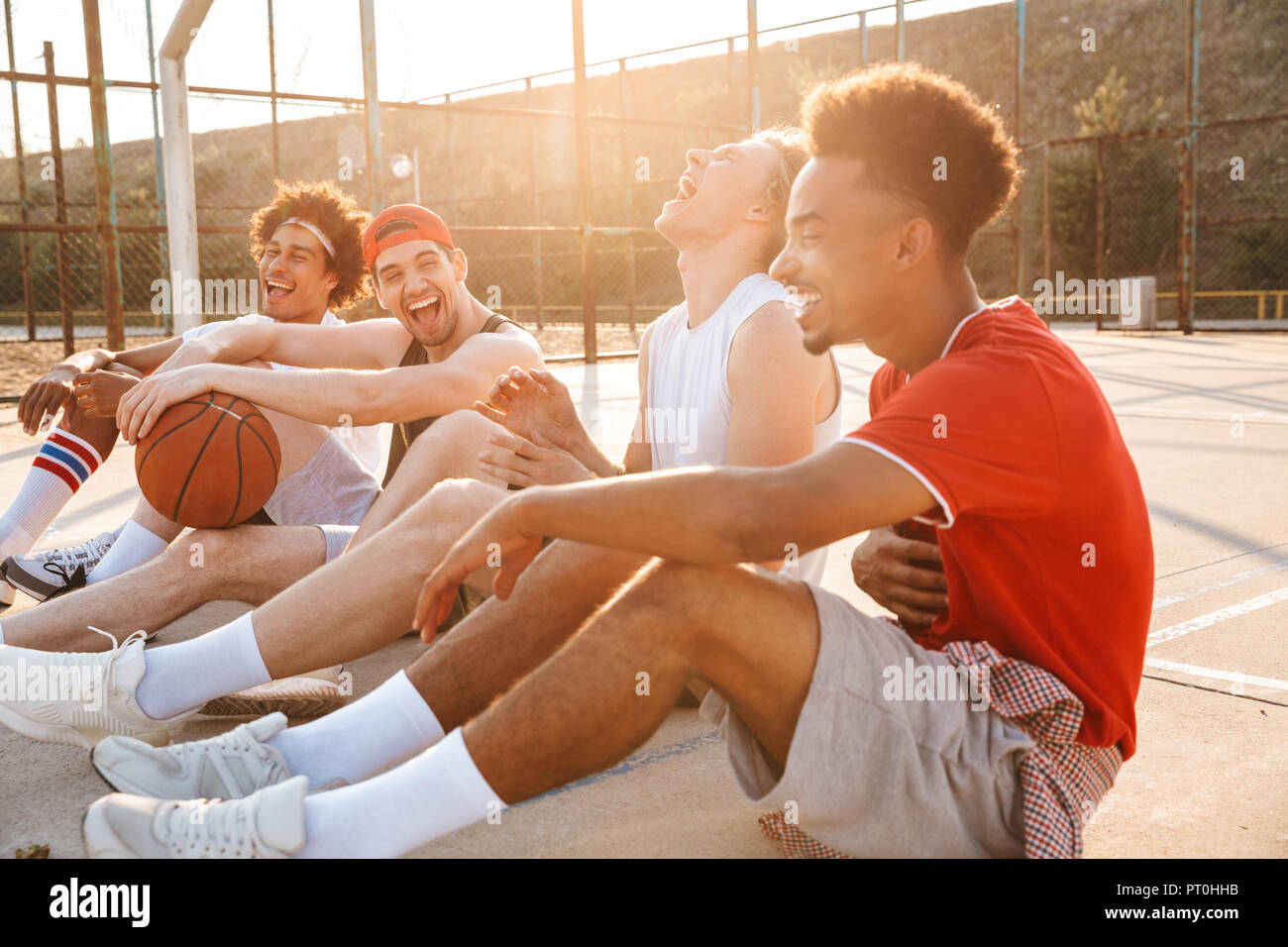 Friends Playing Sports