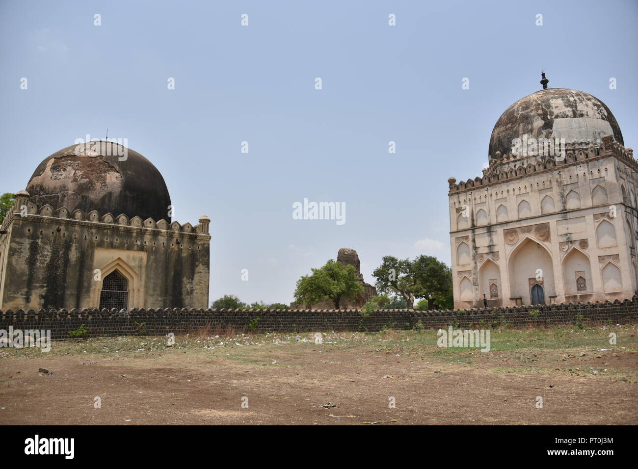 The tombs of Bahmani rulers in Ashtur, Bidar, Karnataka, India Stock ...