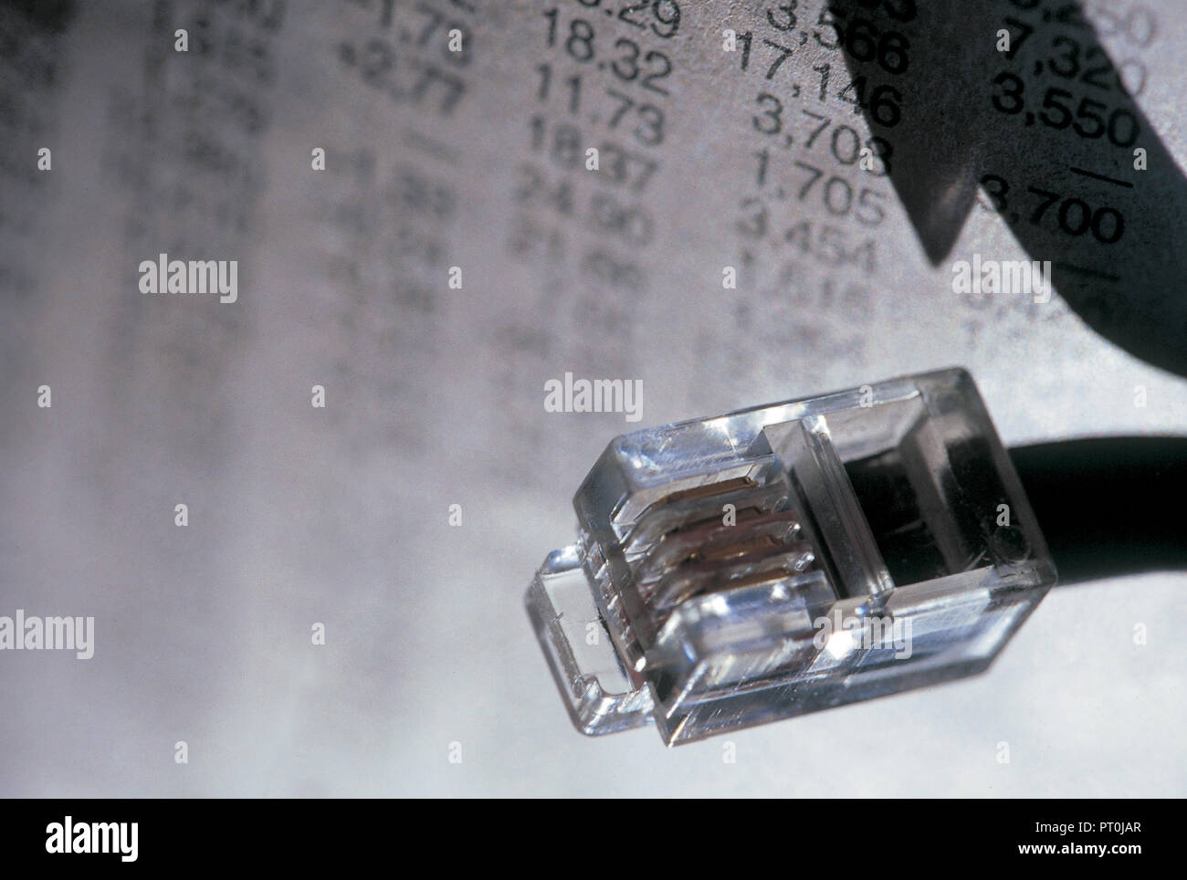 the cable of a telephone Stock Photo - Alamy