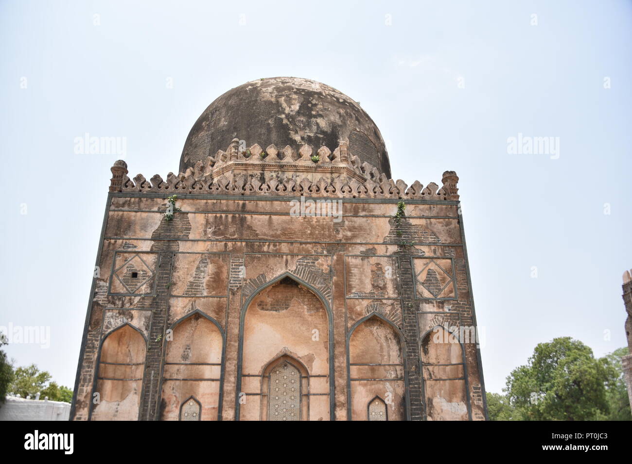 The tombs of Bahmani rulers in Ashtur, Bidar, Karnataka, India Stock ...