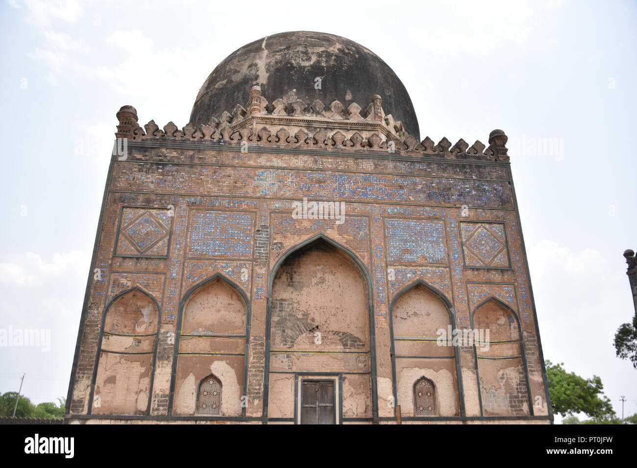 The tombs of Bahmani rulers in Ashtur, Bidar, Karnataka, India Stock ...