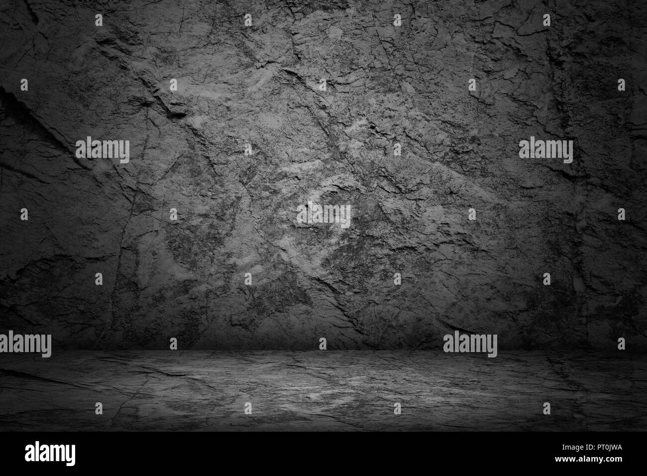 dark and black studio and stone empty room abstract background Stock ...