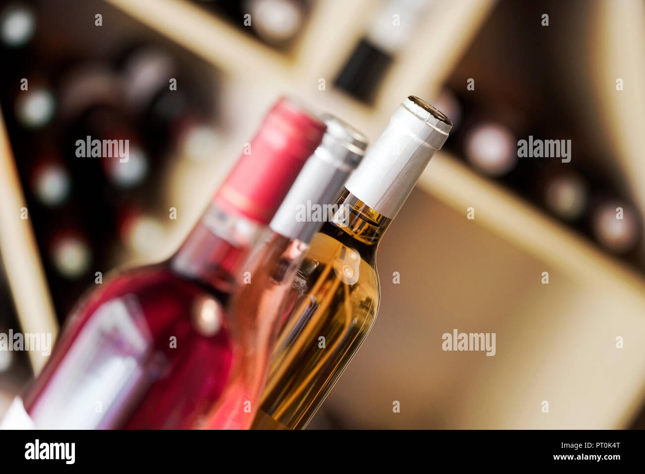 Three wine bottles hi-res stock photography and images - Alamy