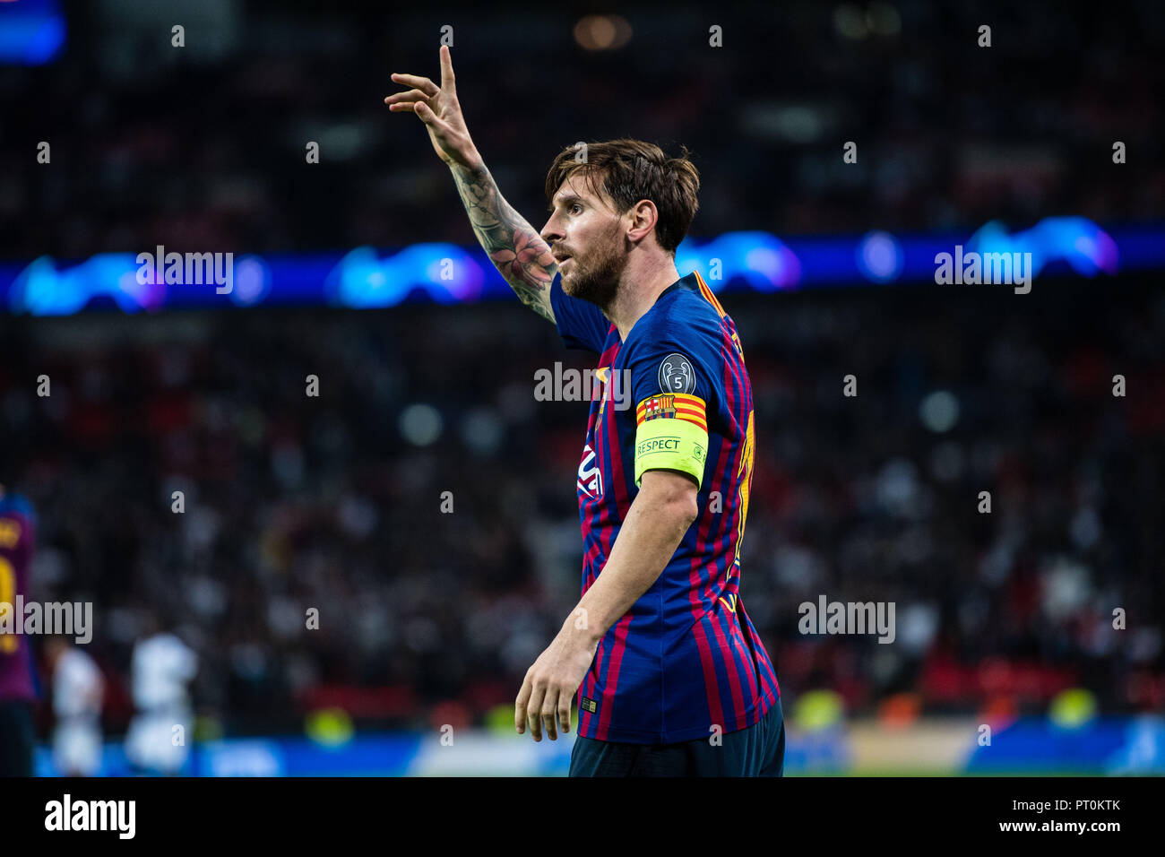 FC Barcelona with Lionel Messi at Wembley stadium during the match vs ...