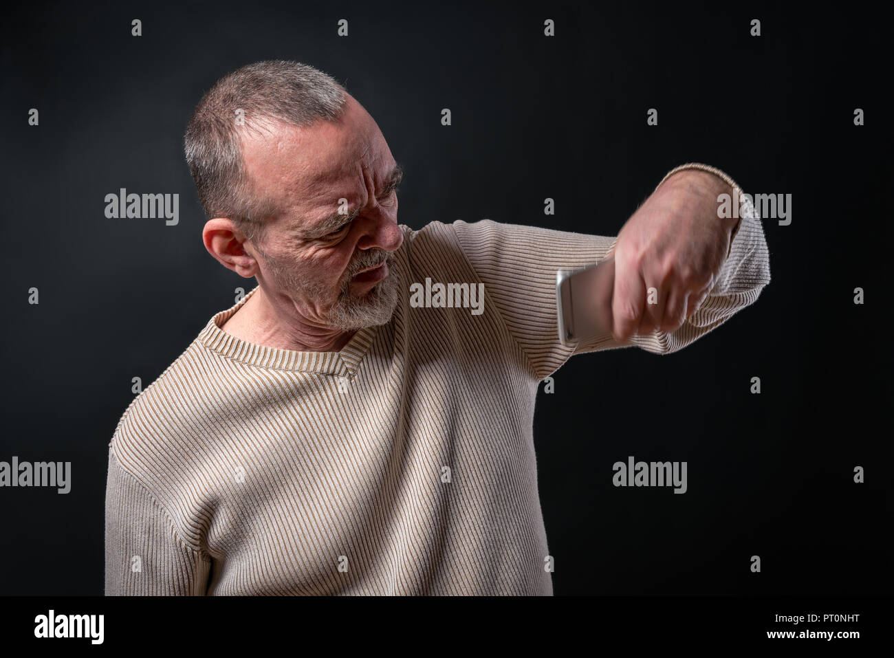 Old man desperate hi-res stock photography and images - Alamy