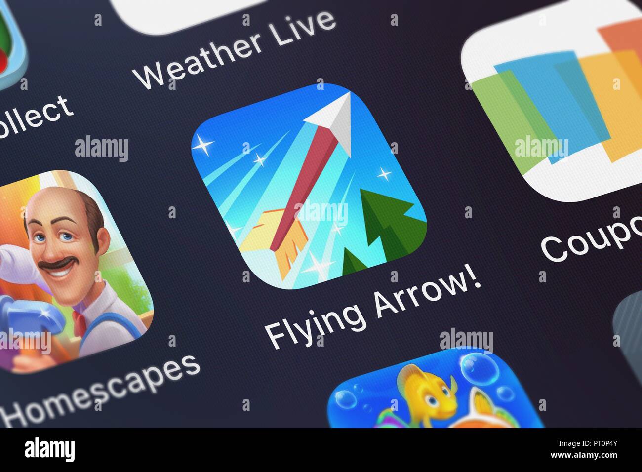 London, United Kingdom - October 05, 2018: Close-up shot of the Flying ...