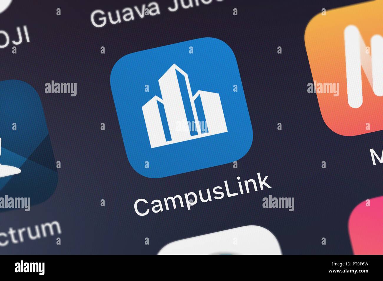 London, United Kingdom - October 05, 2018: The Microsoft CampusLink mobile app from Microsoft ...