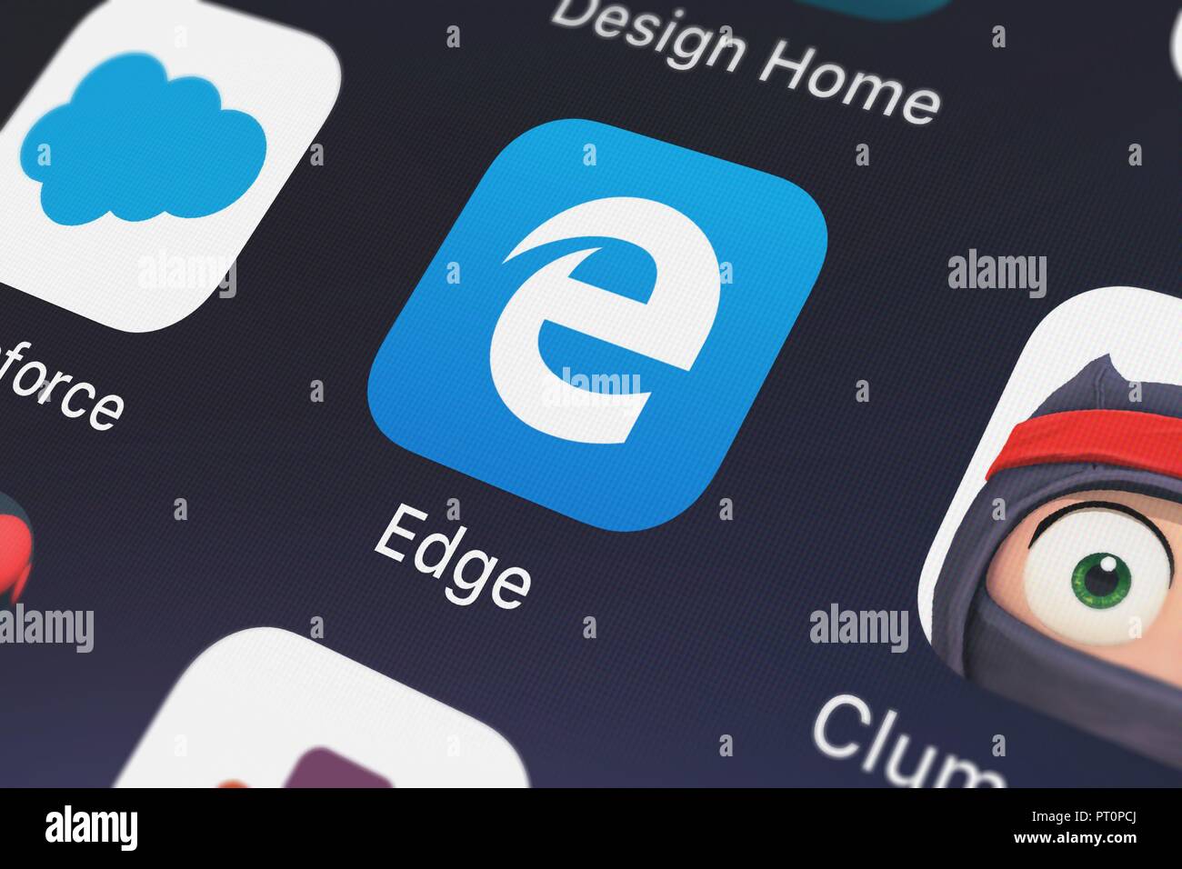 London, United Kingdom - October 05, 2018: Close-up shot of the ...