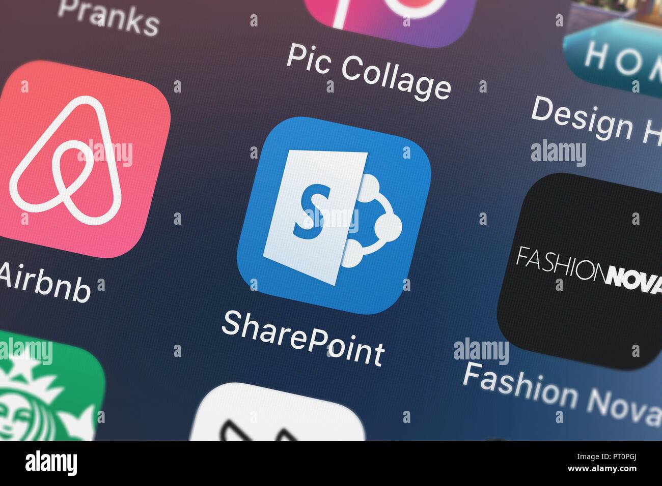 London United Kingdom October 05 2018 The Microsoft Sharepoint