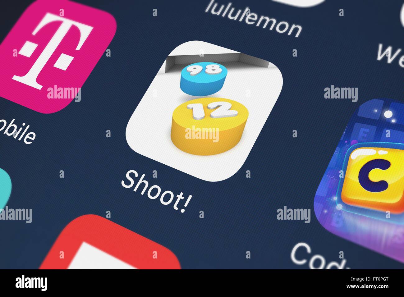 London, United Kingdom - October 05, 2018: The Shoot - Addictive Game ...