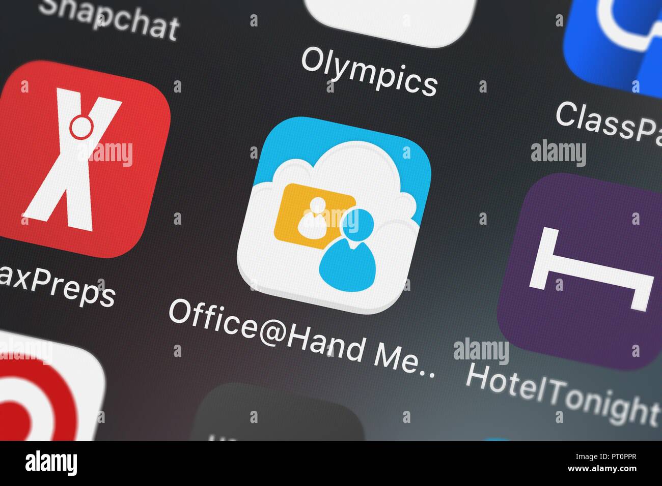 London, United Kingdom - October 05, 2018: Icon of the mobile app ...