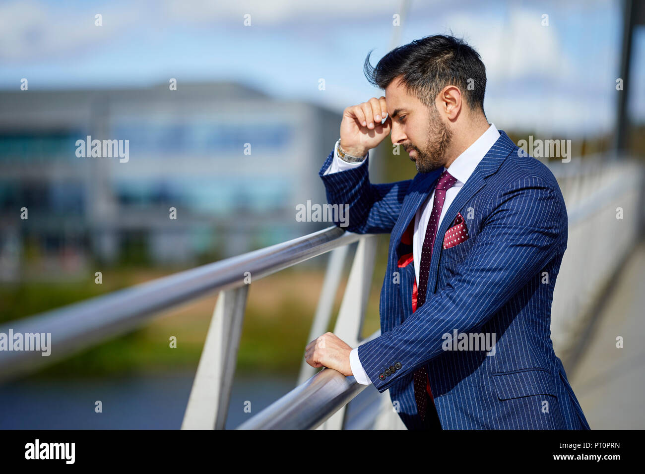 Stressed out businessman Stock Photo - Alamy