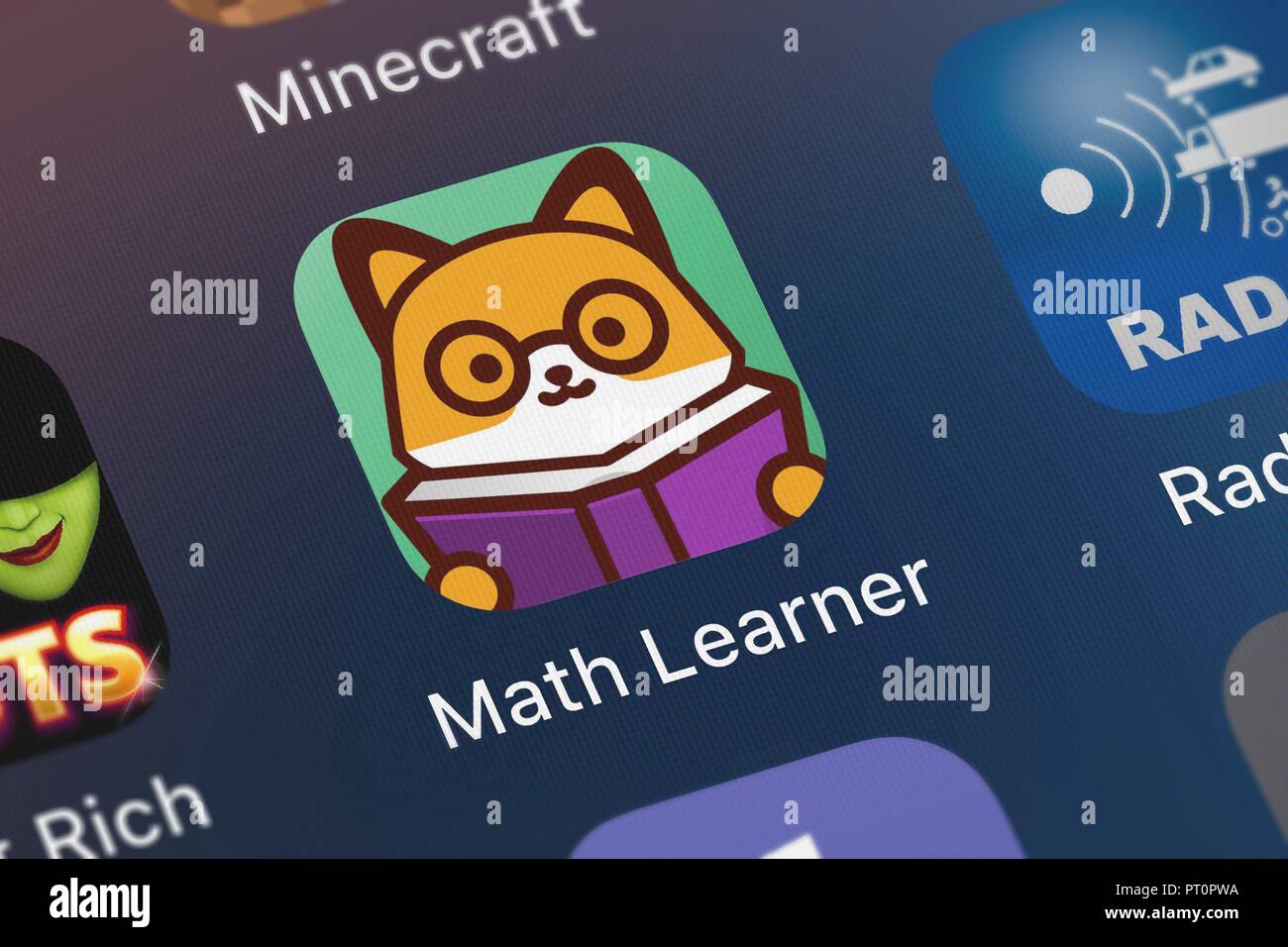 London, United Kingdom - October 05, 2018: Close-up shot of the Math ...