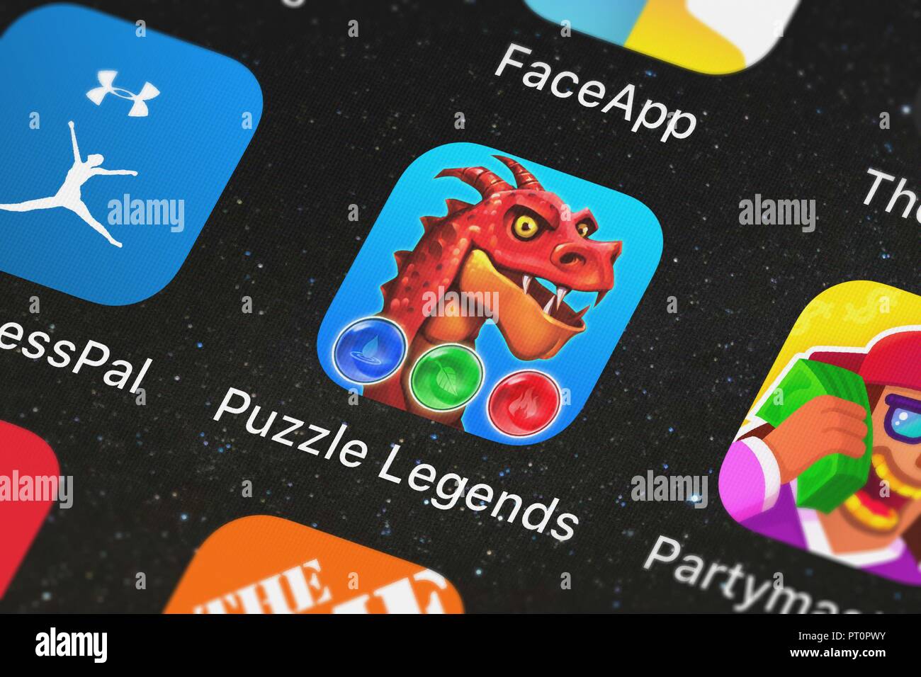 London, United Kingdom - October 05, 2018: Screenshot of the mobile app ...