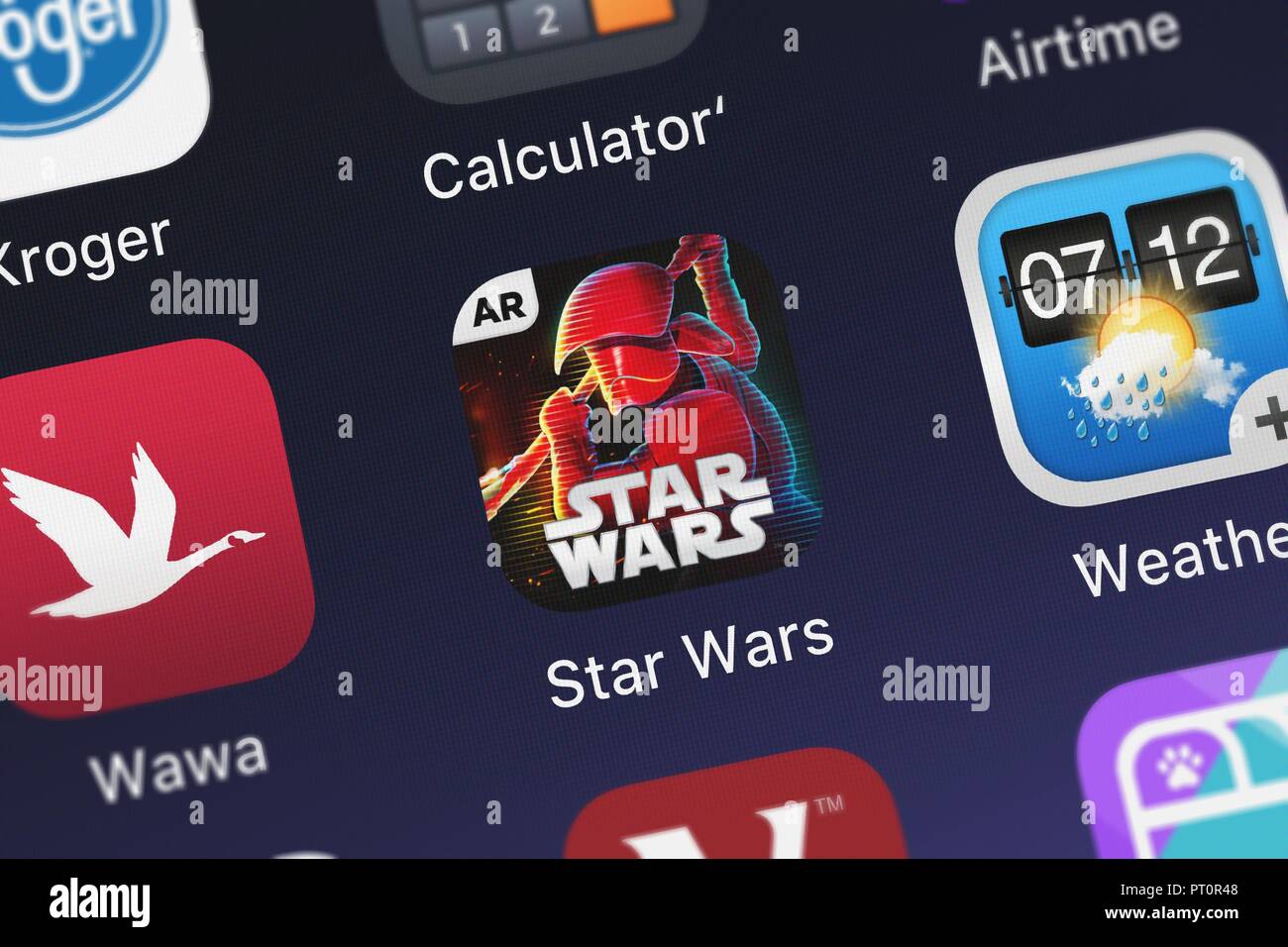 London, United Kingdom - October 05, 2018: Icon of the mobile app Star ...