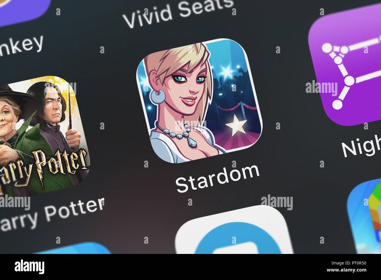 London, United Kingdom - October 05, 2018: Screenshot of Glu Games Inc ...