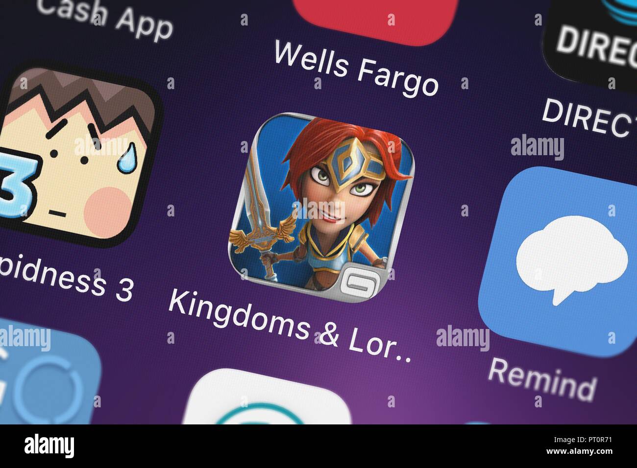 London, United Kingdom - October 05, 2018: Icon of the mobile app ...