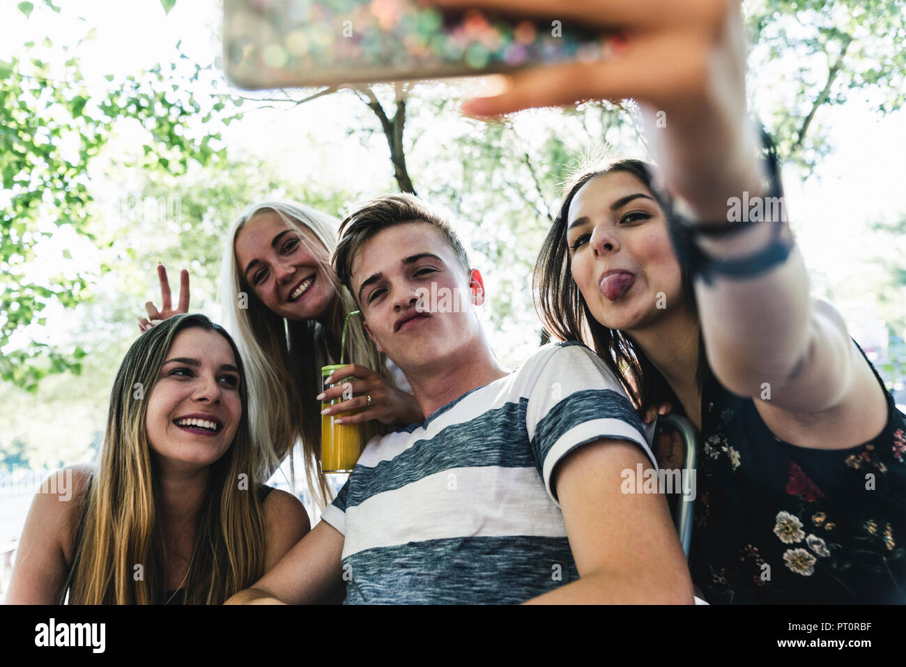 Group friends selfie in hi-res stock photography and images - Alamy