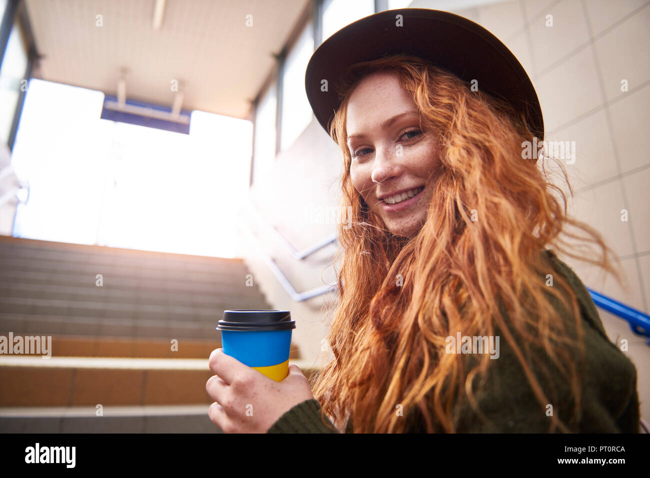 Smiling redheaded woman hi-res stock photography and images - Alamy