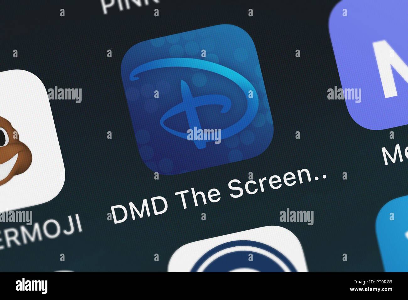 London, United Kingdom - October 05, 2018: Screenshot of the mobile app ...