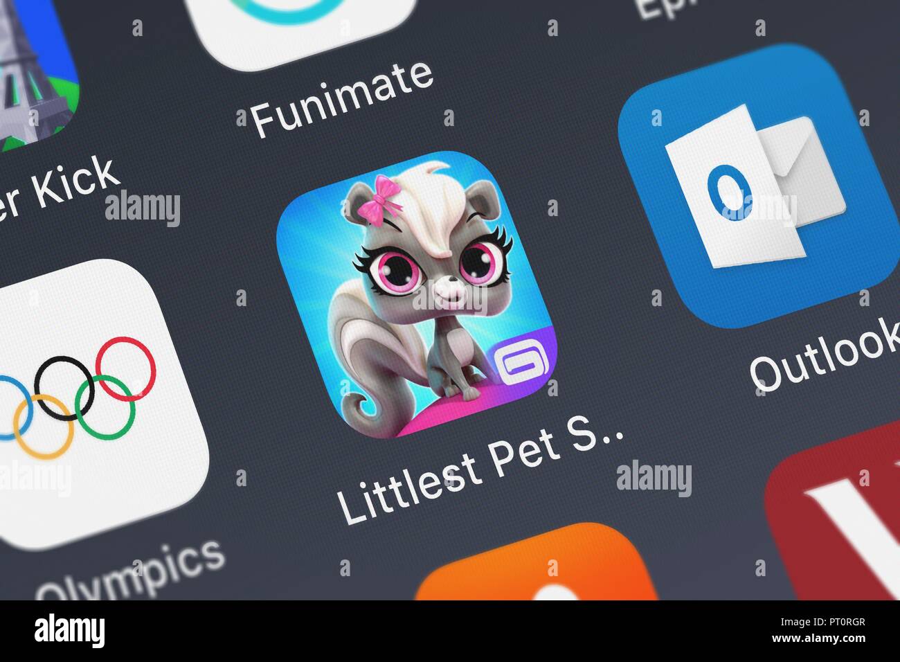 London, United Kingdom - October 05, 2018: Screenshot of the mobile app ...