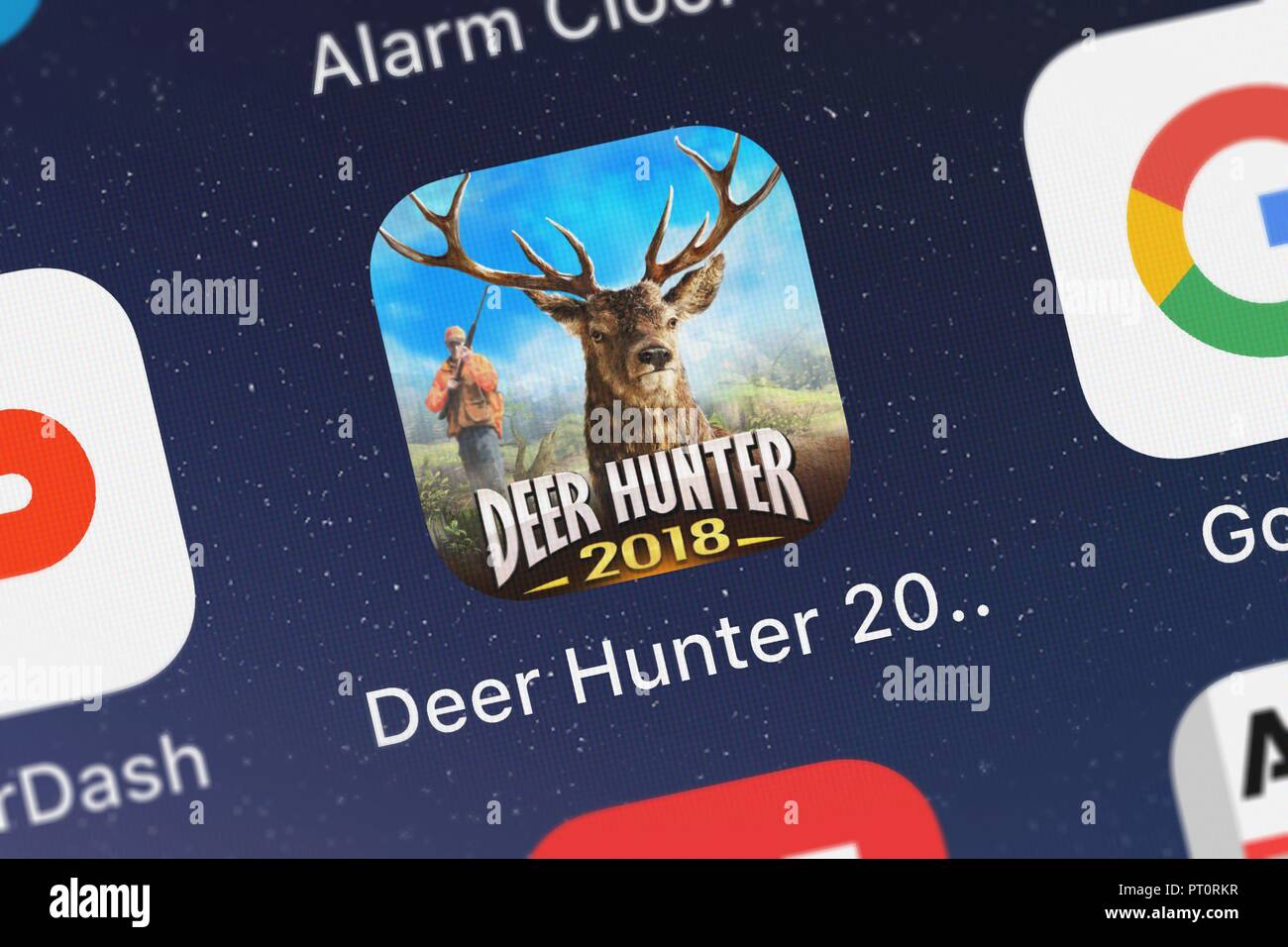 London, United Kingdom - October 05, 2018: Icon of the mobile app Deer ...